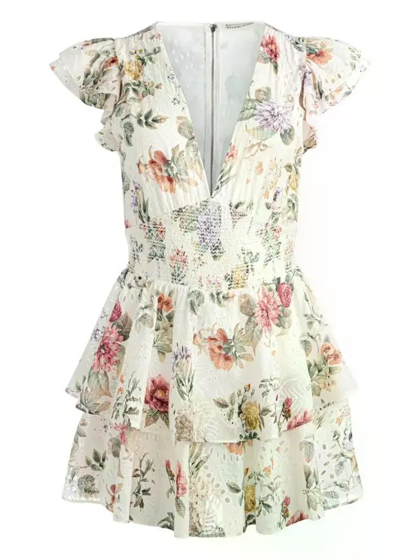Alice + Olivia Kessie Playsuit - White
