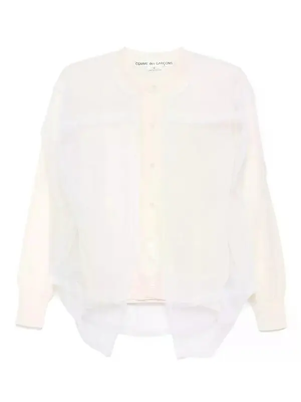 Comme Des Garçons Wool Cardigan - Neutrals