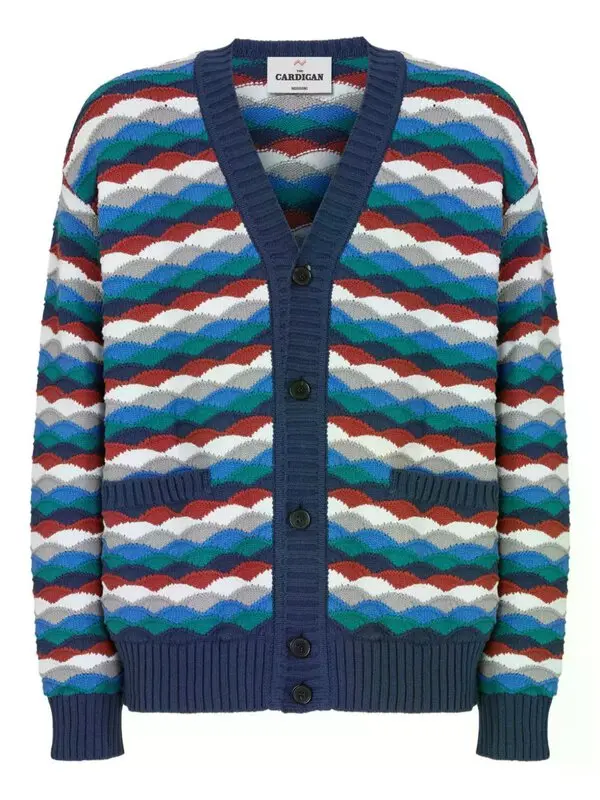 Missoni Wave-patterned Cardigan - Blue