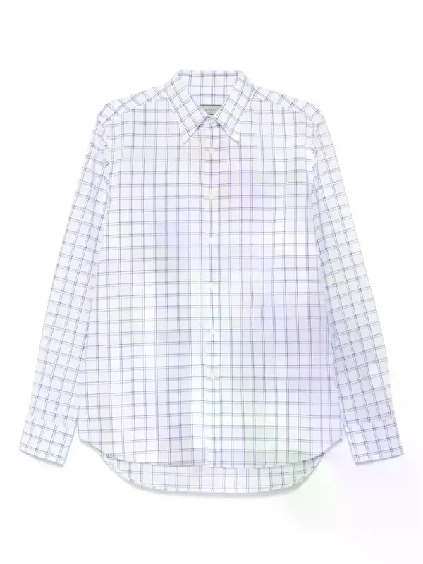 Canali Checked Shirt - White