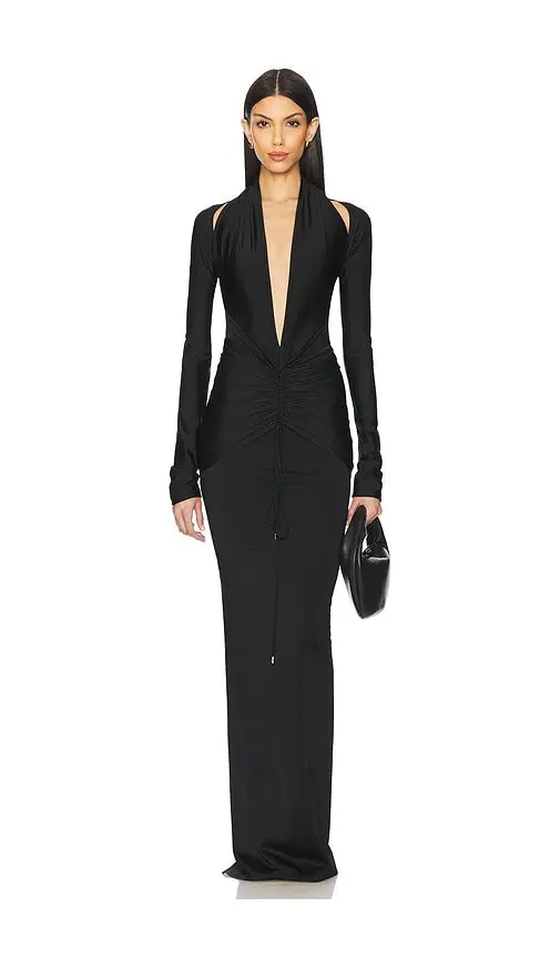 LAQUAN SMITH Deep Plunge Gown