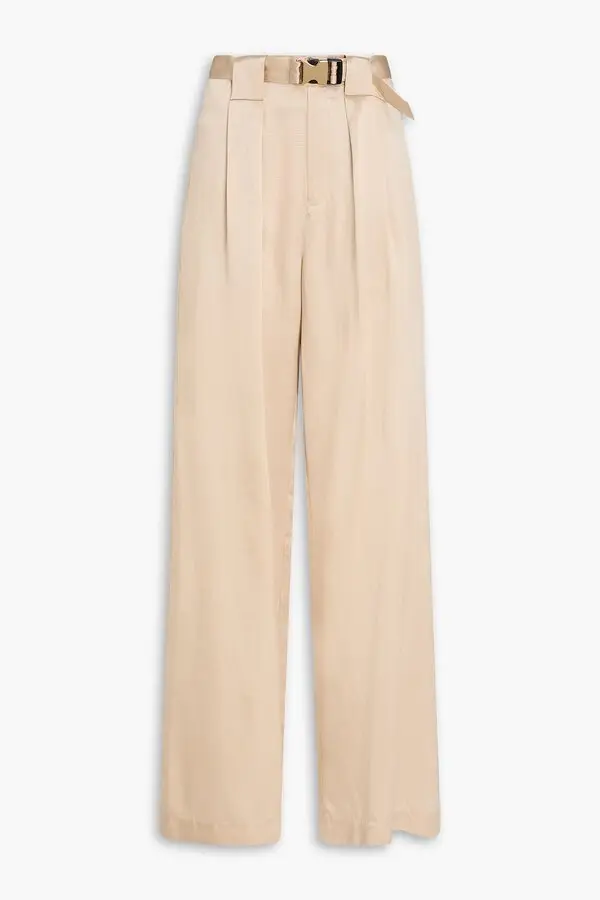 NICHOLAS Iman Belted Wide-leg Pants