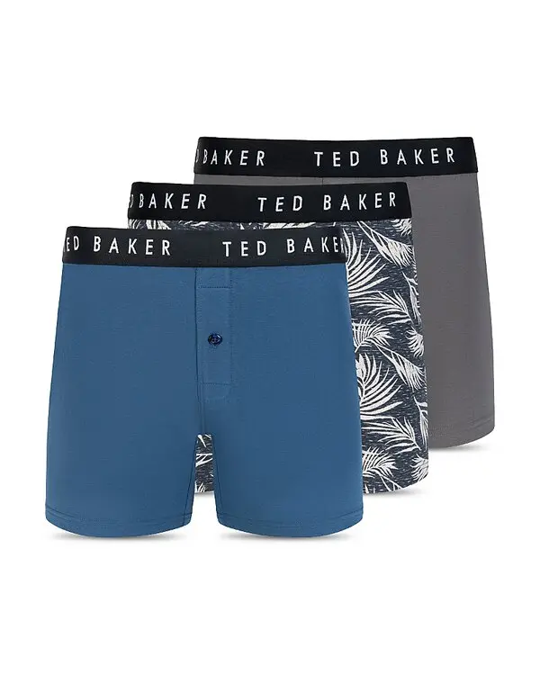 Ted Baker London Knit Boxer Briefs, Pack Of 3 - Navy/grey
