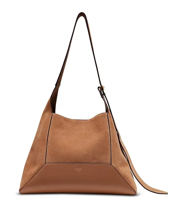 JIMMY CHOO Diamond Suede Hobo Bag