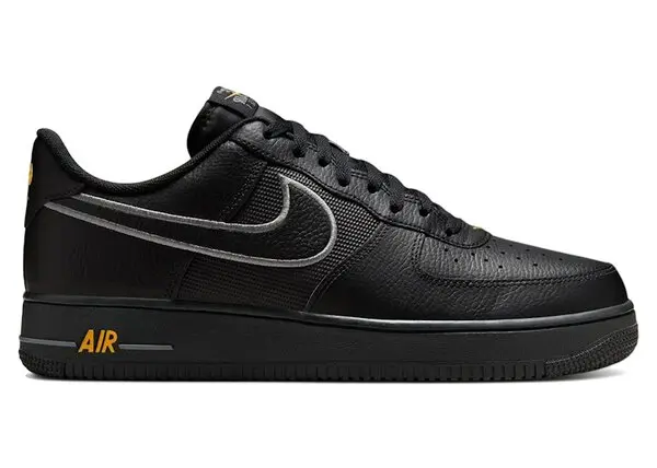 Nike Air Force 1 Low Sneakers - Black/laser Orange/metallic Silver