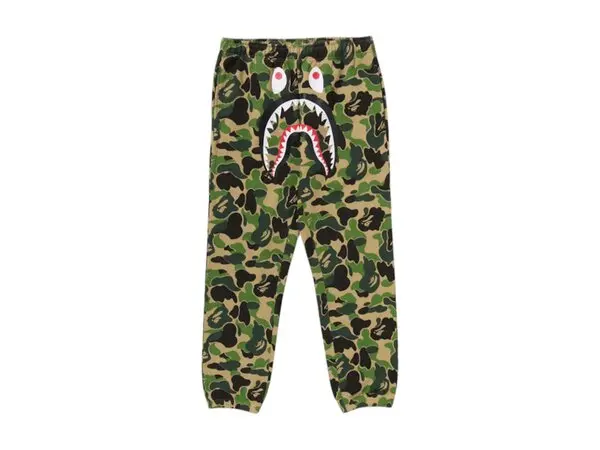 BAPE Abc Camo Shark Regular Fit Sweat Pants - Green