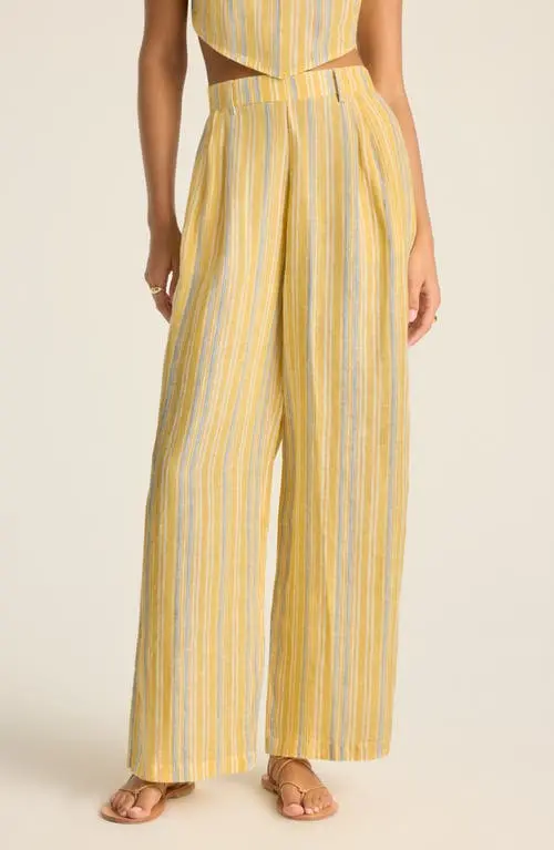 VITAMIN A® Getaway Stripe Linen Cover-up Pants