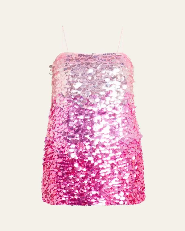 Retrofete Eleanor Sequin Mini Dress - Camellia Ombre