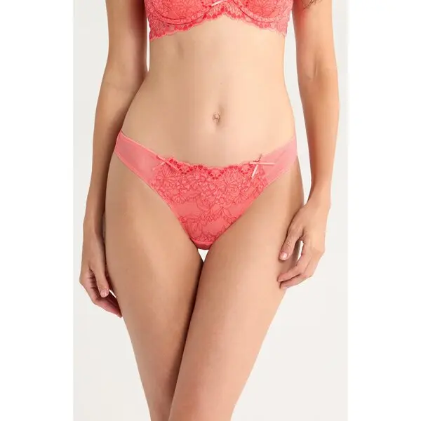 Hunkemoller Cherry Embroidered Mesh Thong