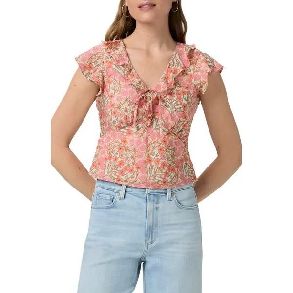 Paige Farrow Floral Ruffle Top