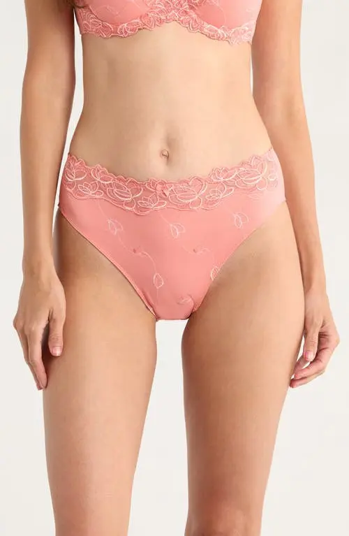Hunkemoller Diva Embroidered Mesh Panties - Lantana