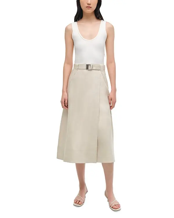 Simkhai Camden Mixed Media Tank Midi Dress - White Multi