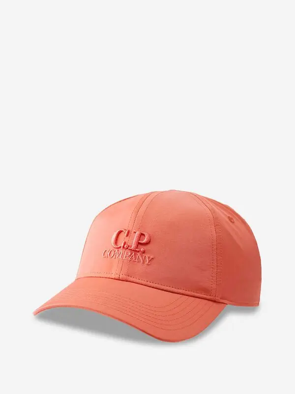 C.P. COMPANY Gabardine Logo Cap - Orange