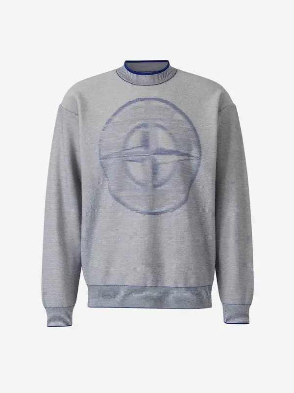 Stone Island Compass Knit Sweater - Cobalt Blue