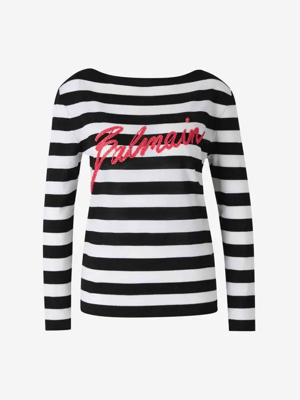 Balmain Wool Striped Jersey
