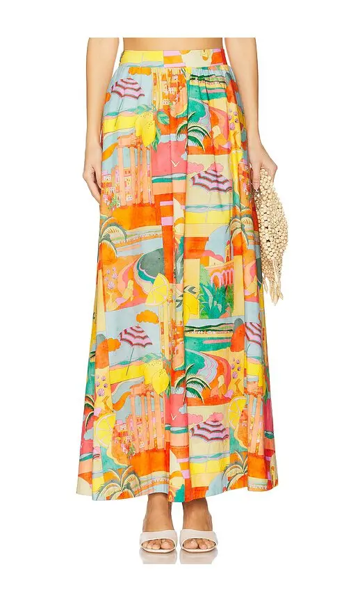 Show Me Your Mumu Printed Poplin Maxi Skirt