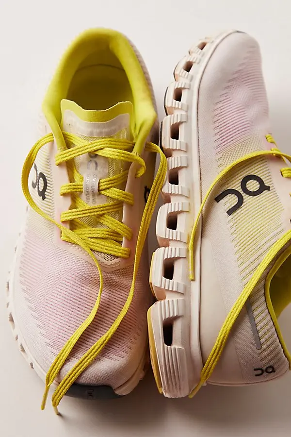 On Cloud 6 Push Sneakers - Petal/lime
