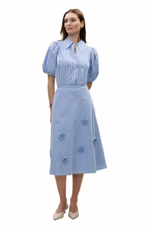 Rebecca Taylor Priya Poplin Midi Skirt