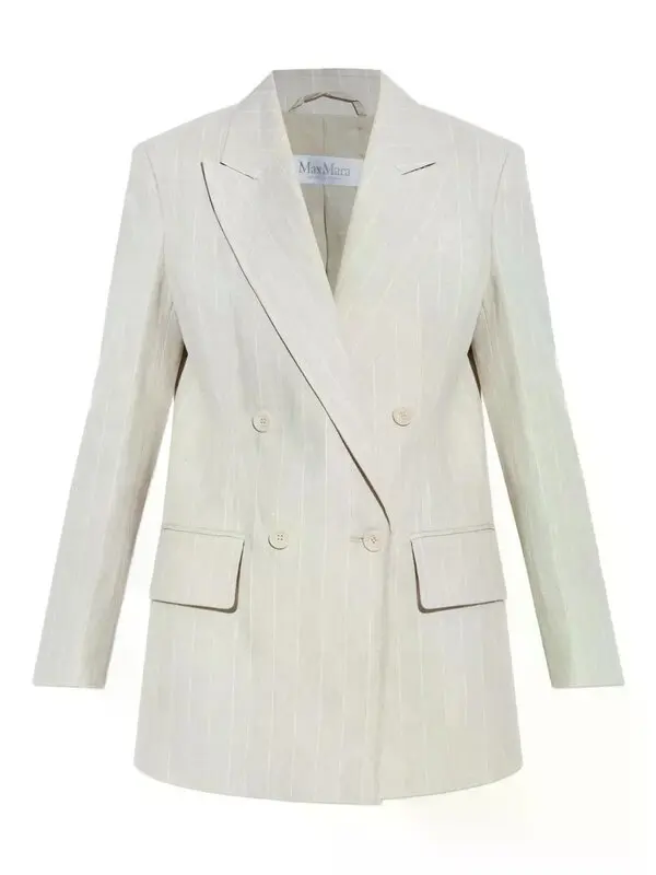 Max Mara Gerla Pinstripe Blazer - Neutrals