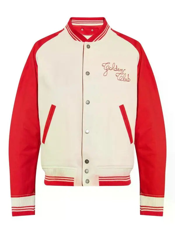 Golden Goose Embroidered Bomber Jacket - White