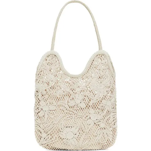 Desigual Crochet Shoulder Bag - Light Beige