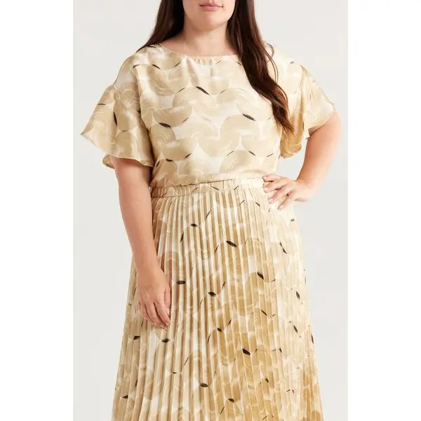 Anne Klein Flutter-sleeve Top