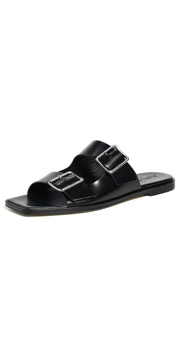 AeydĒ Tonya Calf Leather Sandals - Black