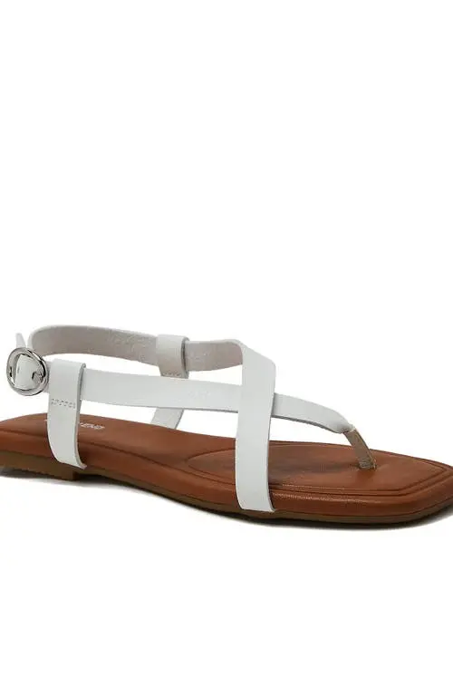 LANDS' END Strappy Flat Sandals - White