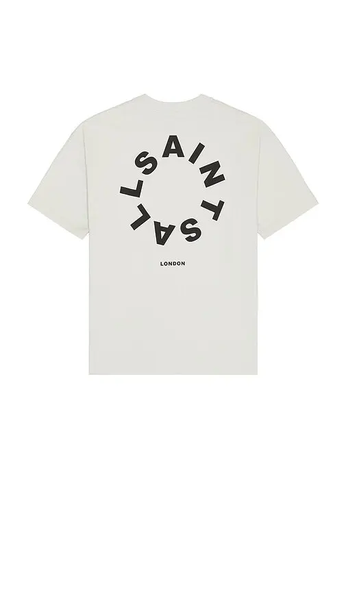All Saints Tierra Crew Neck Tee In Grey - Cool Grey