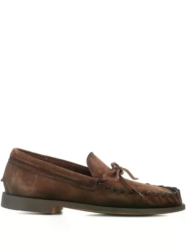 ALEXANDER HOTTO Suede Moccasin Loafers - Brown
