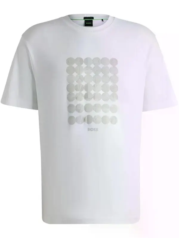 Hugo Boss Geometric-print T-shirt - White