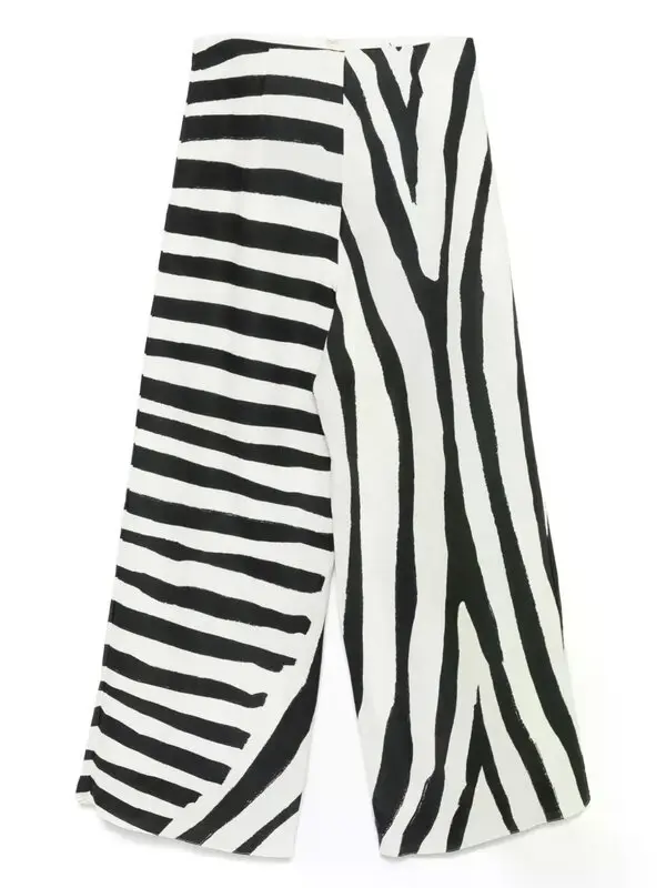 CALA DE LA CRUZ Printed Trousers - White