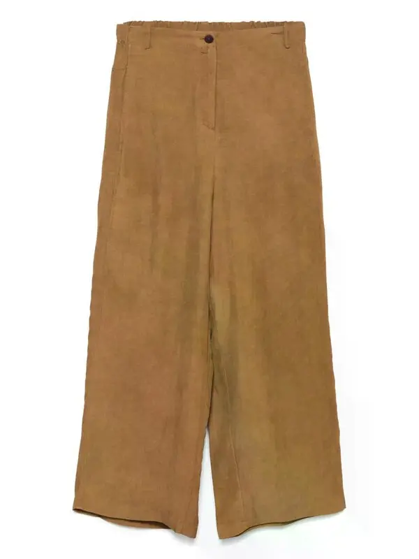 COLOUR 5 POWER Cropped Trousers - Brown