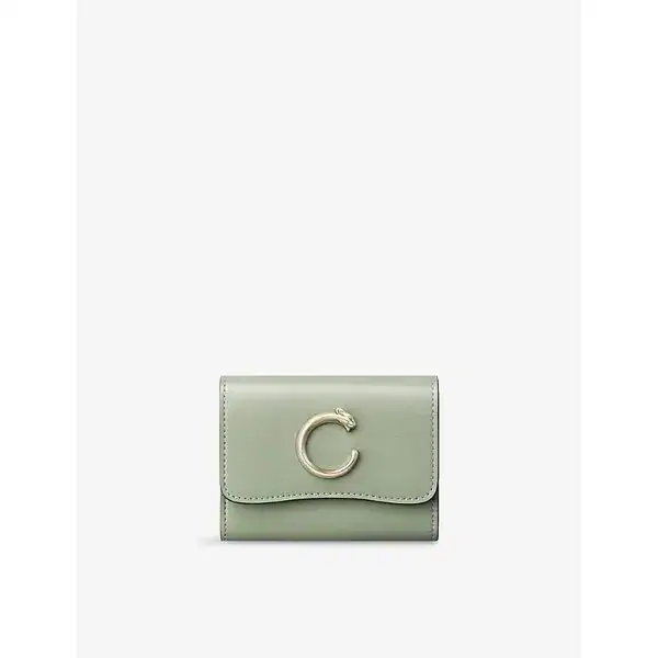 Cartier PanthèRe De Mini Leather Wallet Sage Green Editorialist