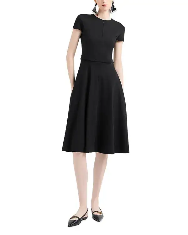 formal dresses long sleeve ZAPAKA Women White A-Line High-Low Party Dress Wrap V Neck Long Sleeves Formal Dress, White / M main image 0