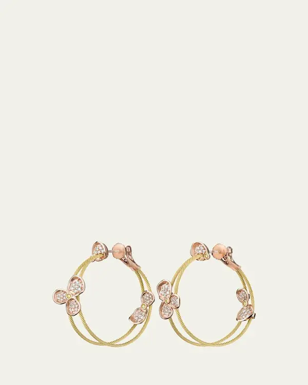 Paul Morelli Forget Me Not Diamond Hoop Earrings
