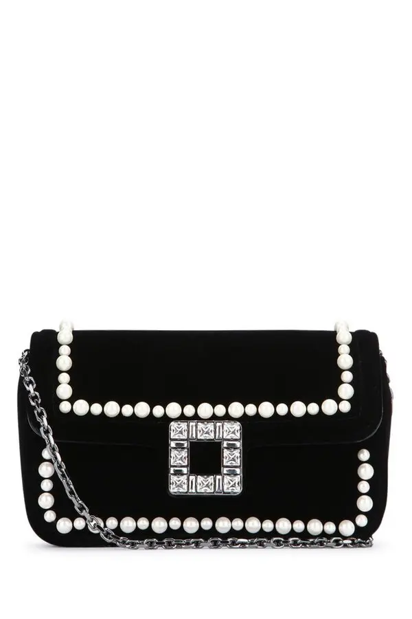 ROGER VIVIER Viv' Jeu De Fille Pearls Handbag