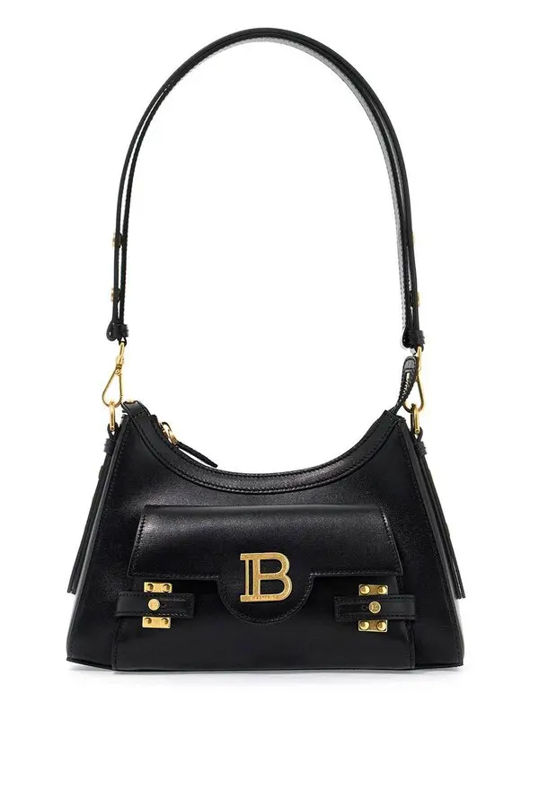 Balmain Leather Shoulder Bag - Black