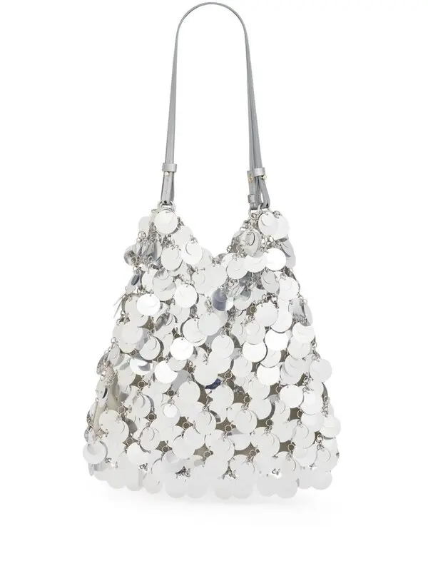 Rabanne Metallic Sequin Shoulder Bag - Grey