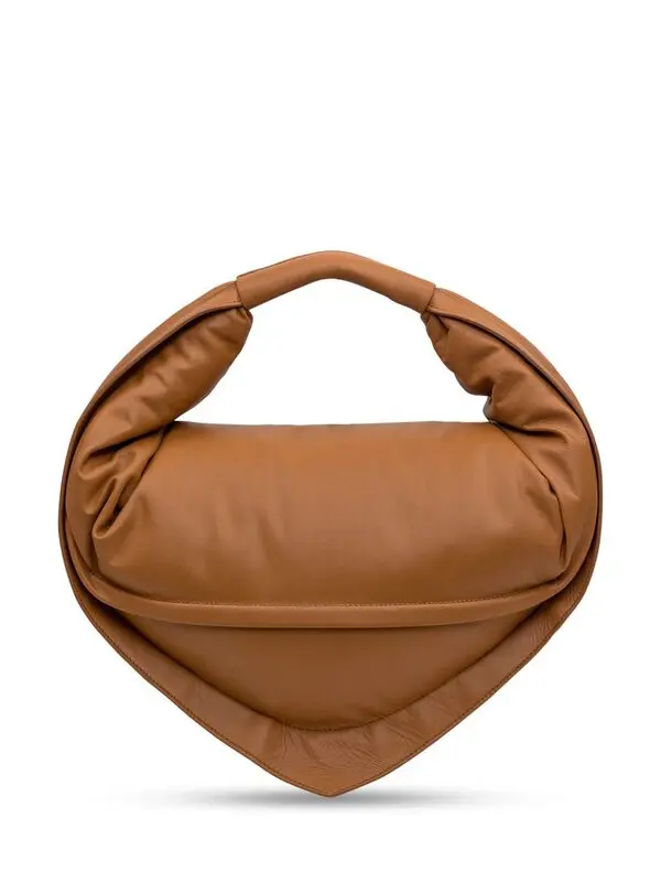 FEDERICO CINA Tortellino Maxi Leather Bag - Brown