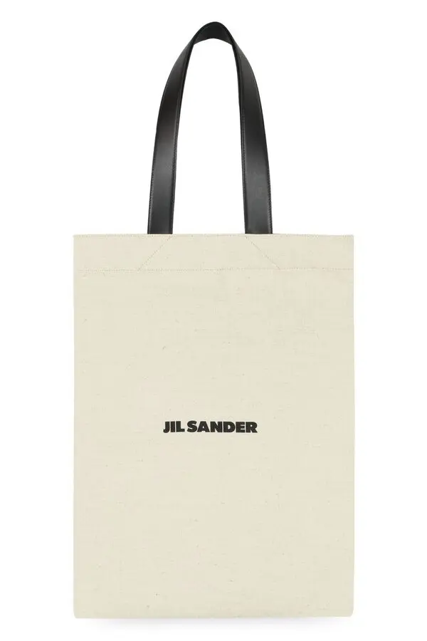 JIL SANDER Canvas Tote Bag - Beige
