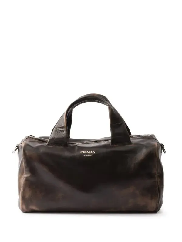 Prada Nappa Leather Duffle Bag - Moro