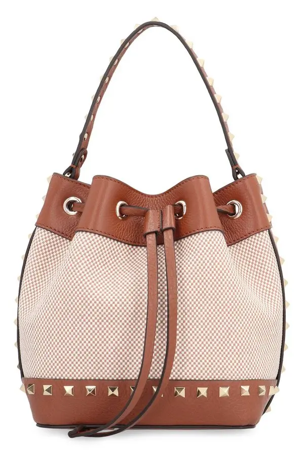 Valentino Garavani Rockstud Bucket Bag - Brown