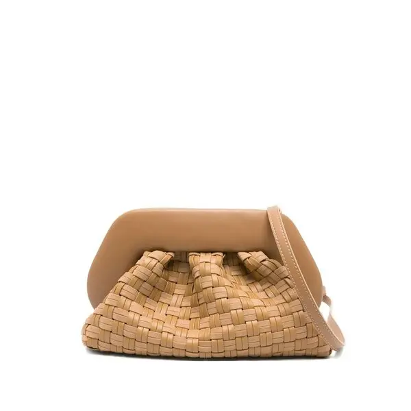 THEMOIRE Woven Shoulder Bag - Brown
