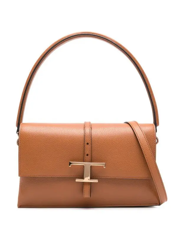 TOD'S T Timeless Mini Flap Bag - Brown
