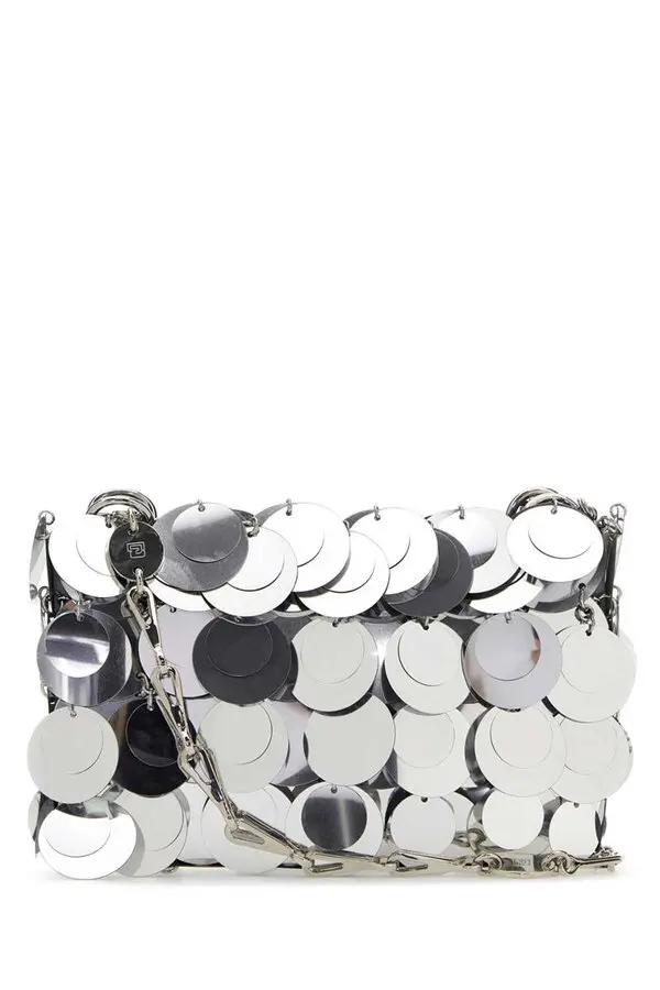 Rabanne Maxi Sequins Nano Shoulder Bag - Silver