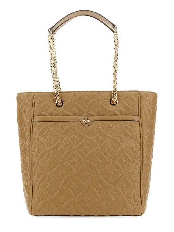 Michael Kors Blaire Tote Bag With Chain Strap - Beige