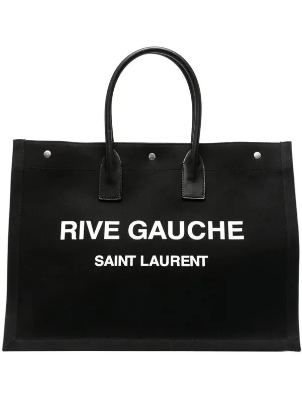 Saint Laurent Rive Gauche Large Tote Bag - Nero/bianco/nero/ner