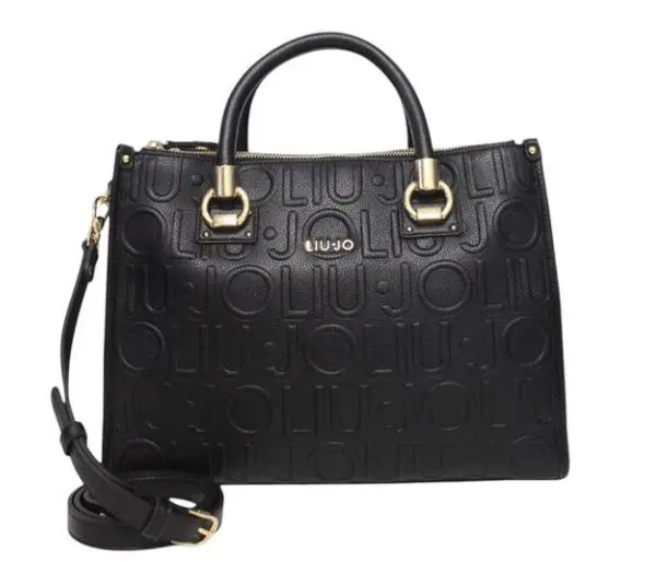 Liu Jo Tote Bag With Embossed Logo - Black