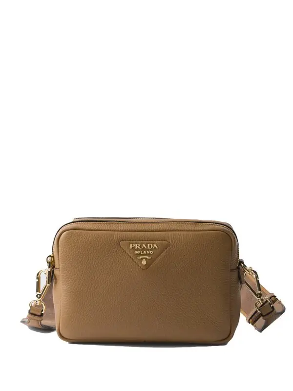 Prada Medium Leather Cross Body Bag - Caramel 0 1 N
